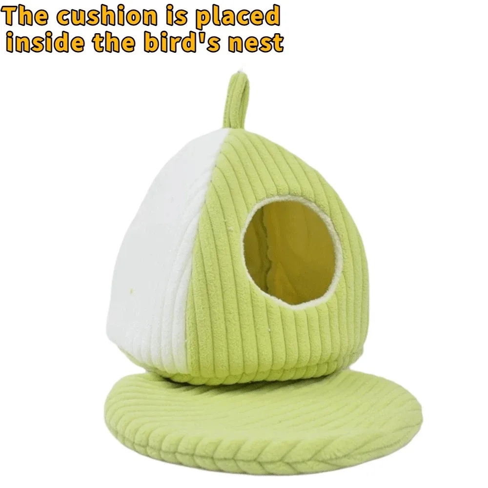 Bird Habitat Thickened Warm Parrot Nest Soft Fleece-lined Bird Hanging ...