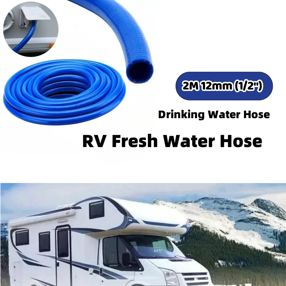 Caravan Drinking Water Hose 2M 12mm (1/2") Fresh Water Non Toxic Food ...