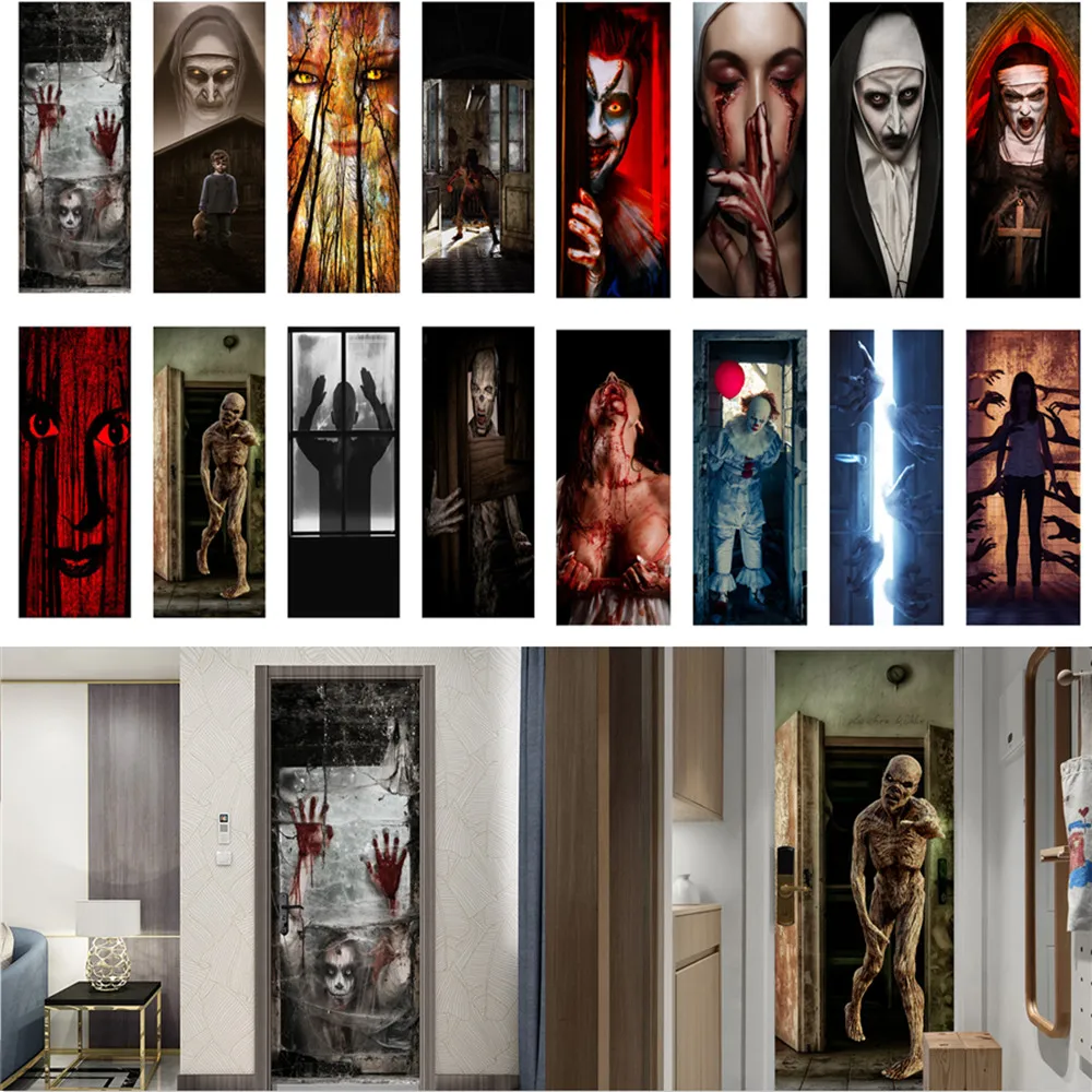 Zombie-Door-Stickers-Halloween-Decor-Ghost-Horror-Finger-Foot-3D ...