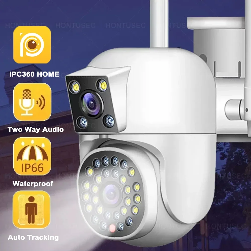 IPC360 HOME 4K 8MP Dual Lens WIFI PTZ 2K 4MP Dual Screen Security ...