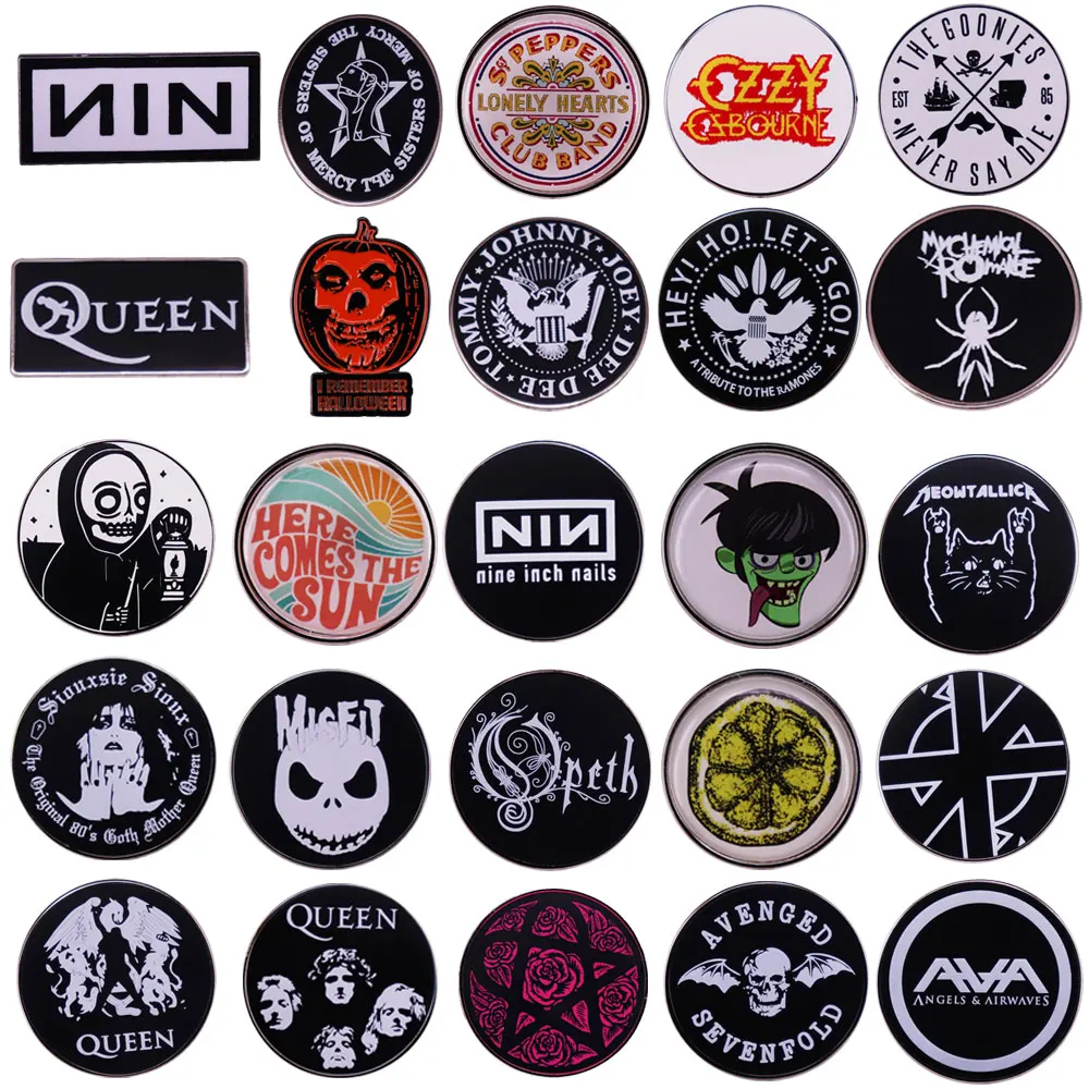 Creativity Rock Band Enamel Brooch Lapel Pins Backpack Jeans Pin ...