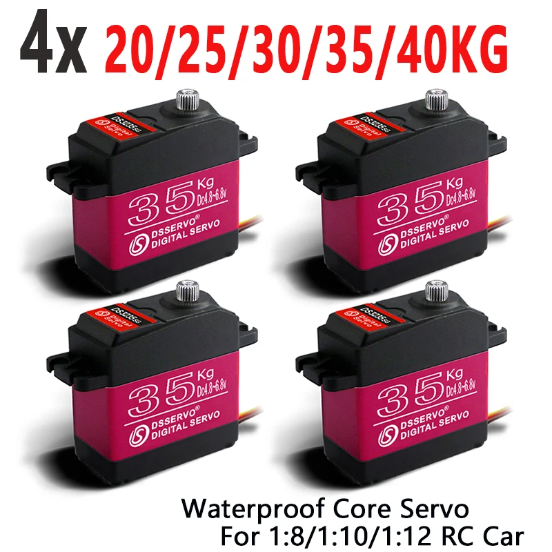 4X Waterproof Servo 20Kg 25Kg 30Kg 35Kg 40Kg High Speed servo Pro Metal ...