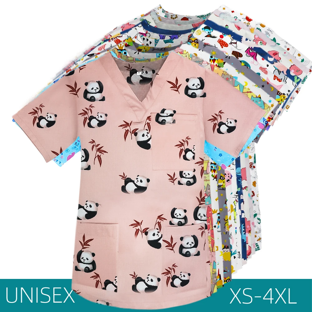 Cotton Pocket Scrubs Shirt Clothes Overalls | Cherokee Womens Scrub Top ...