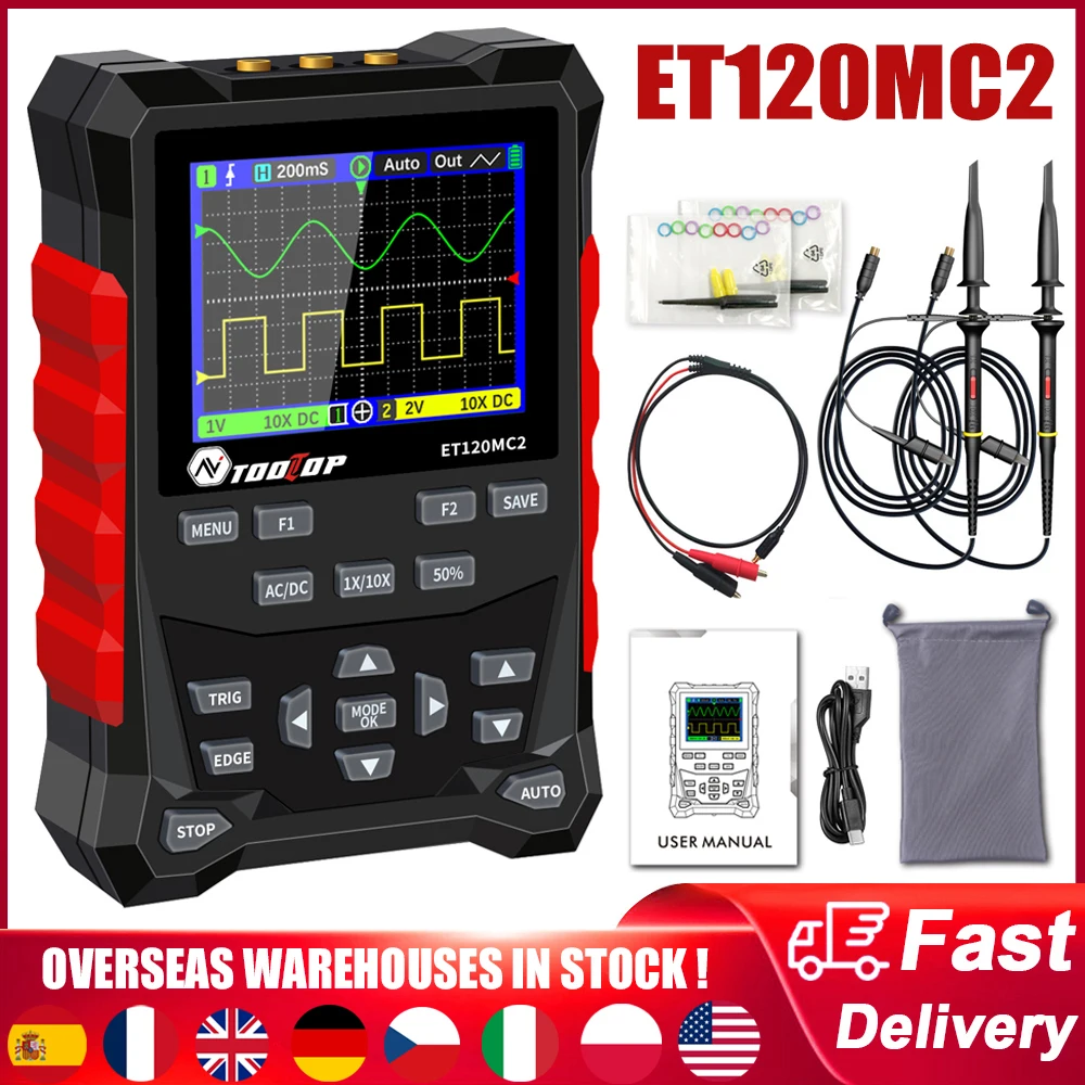 TOOLTOP-ET120MC2-Oscilloscope-Signal-Generator-Sinewave-Trianglewave ...