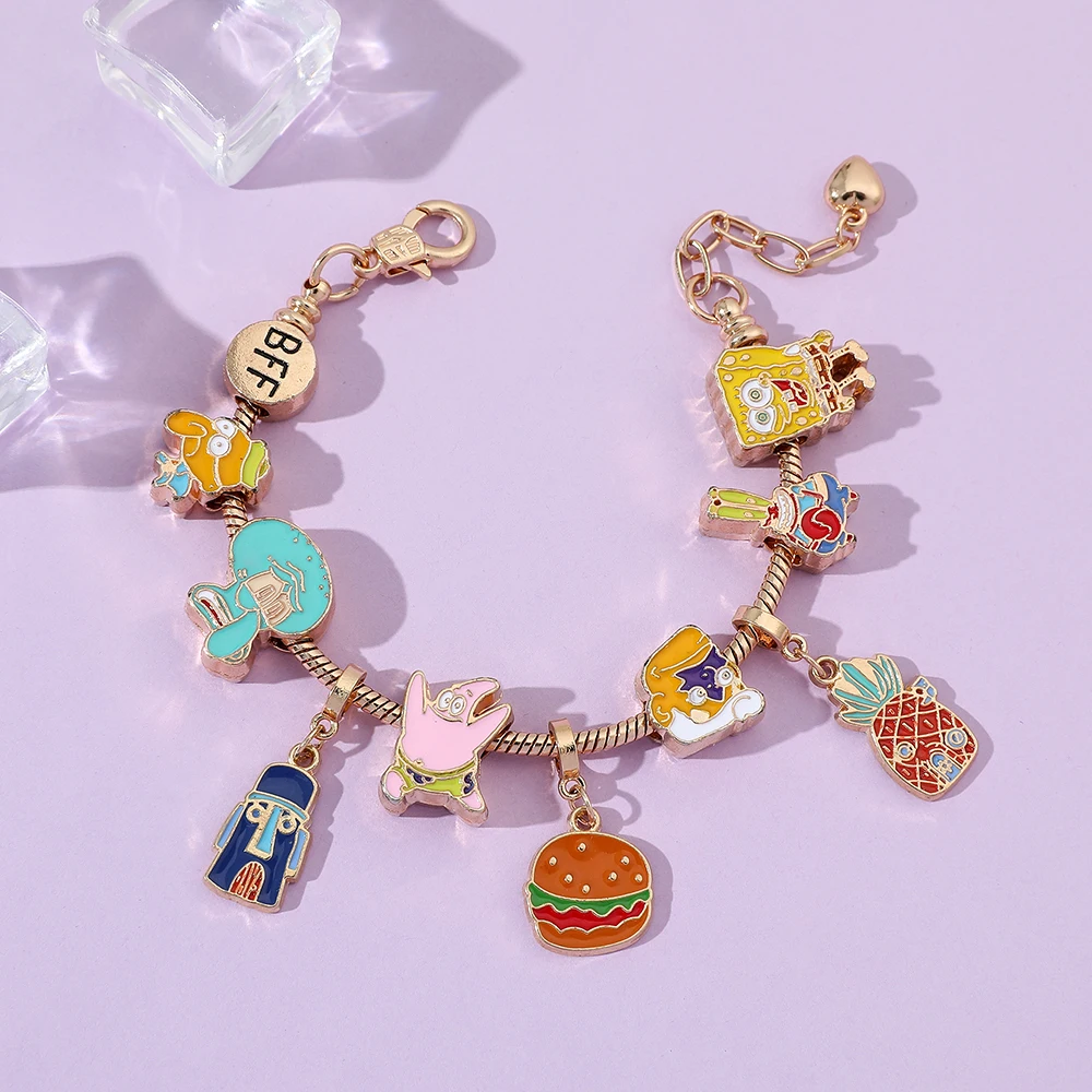Anime-SpongeBob-SquarePants-Charms-Bracelets-Cartoon-Patrick-Star ...
