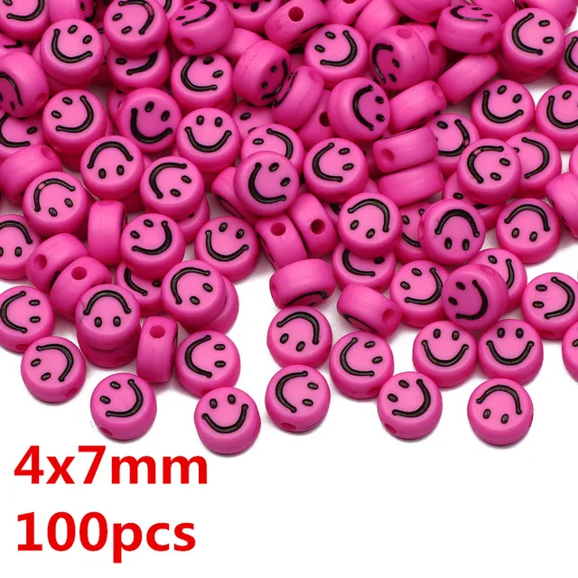 Fashion Jewelry Simling Beads Acrylic Flat Round Beads for Jewelry ...