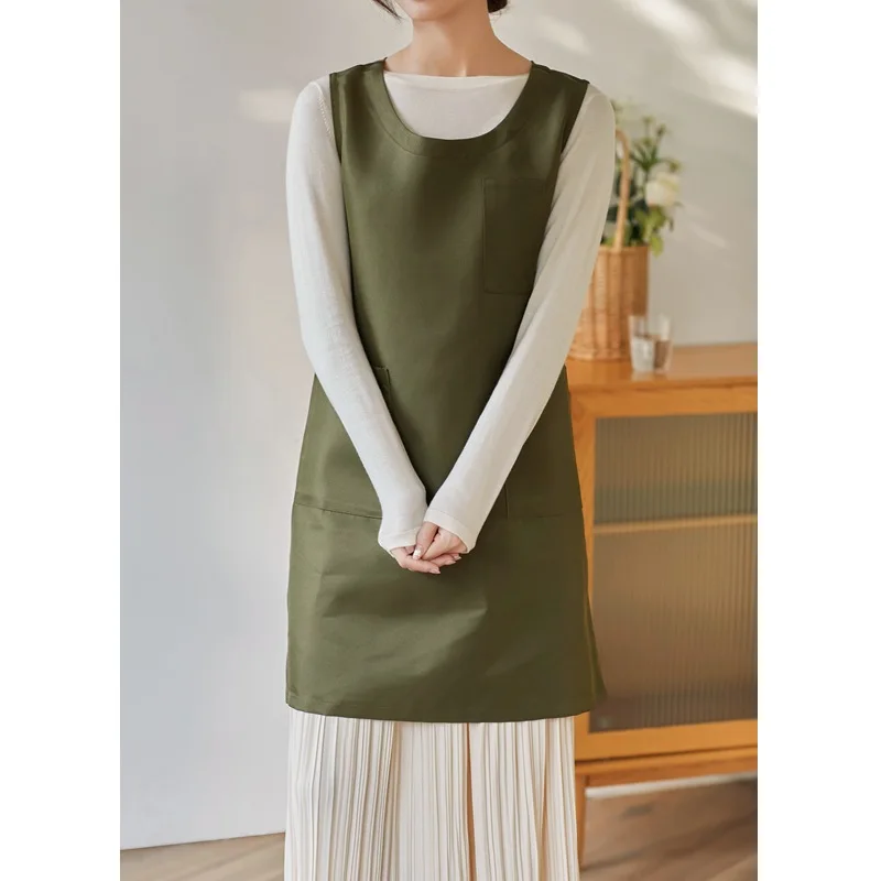 Kitchen Waterproof Adjustable Japanese Korean Dress Apron Woman Beauty ...