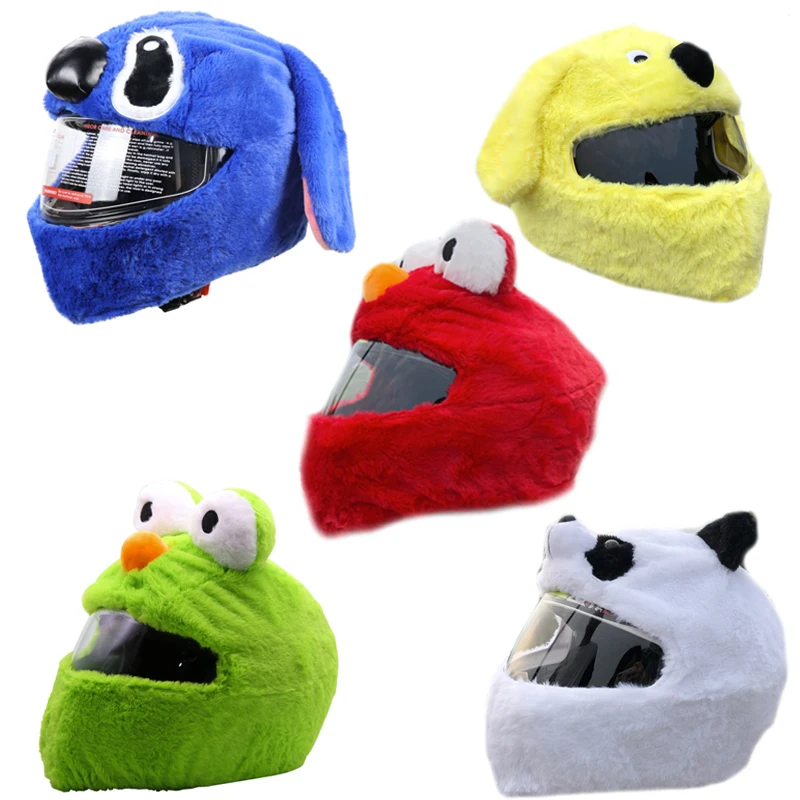Motorcycle Helmet Crazy Cover Plush Funny Hat Cap Moto Casco Case Crash ...