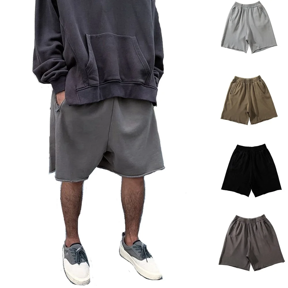 Men-s-Cotton-Shorts-Kanye-Thick-West-Summer-Dark-Grey-Streetwear ...