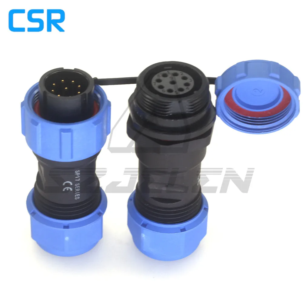 SP17 Docking Connector 9 Pin Cable Docking IP68 Plugue e soquete de ...