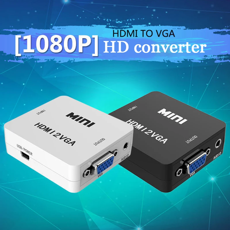 MINIHDMI a VGA convertidor HDMI a VGA convertidor de Audio y Video de ...