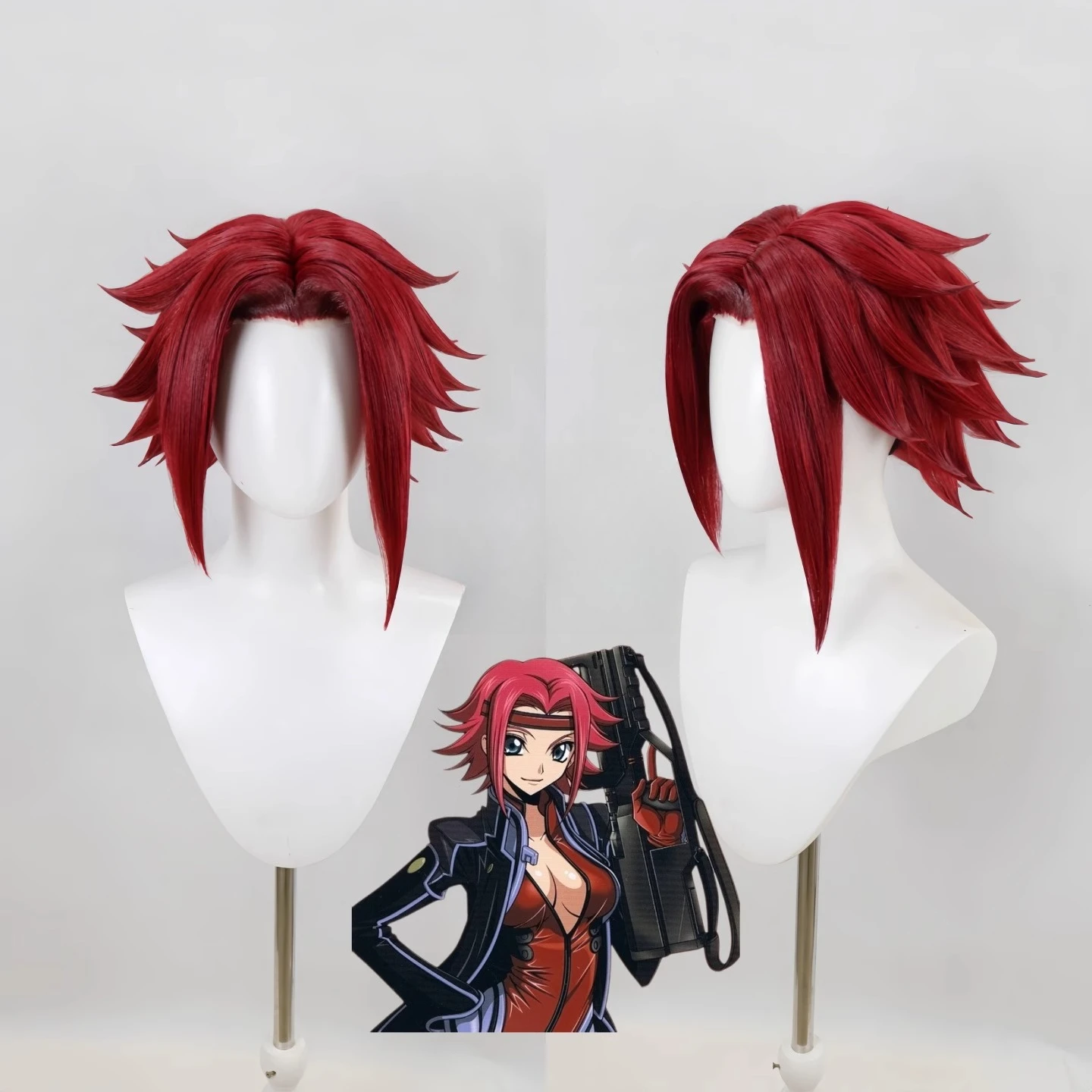 Kozuki Karen Cosplay Wig Anime Code Geass Hair Heat Resistance Fiber ...