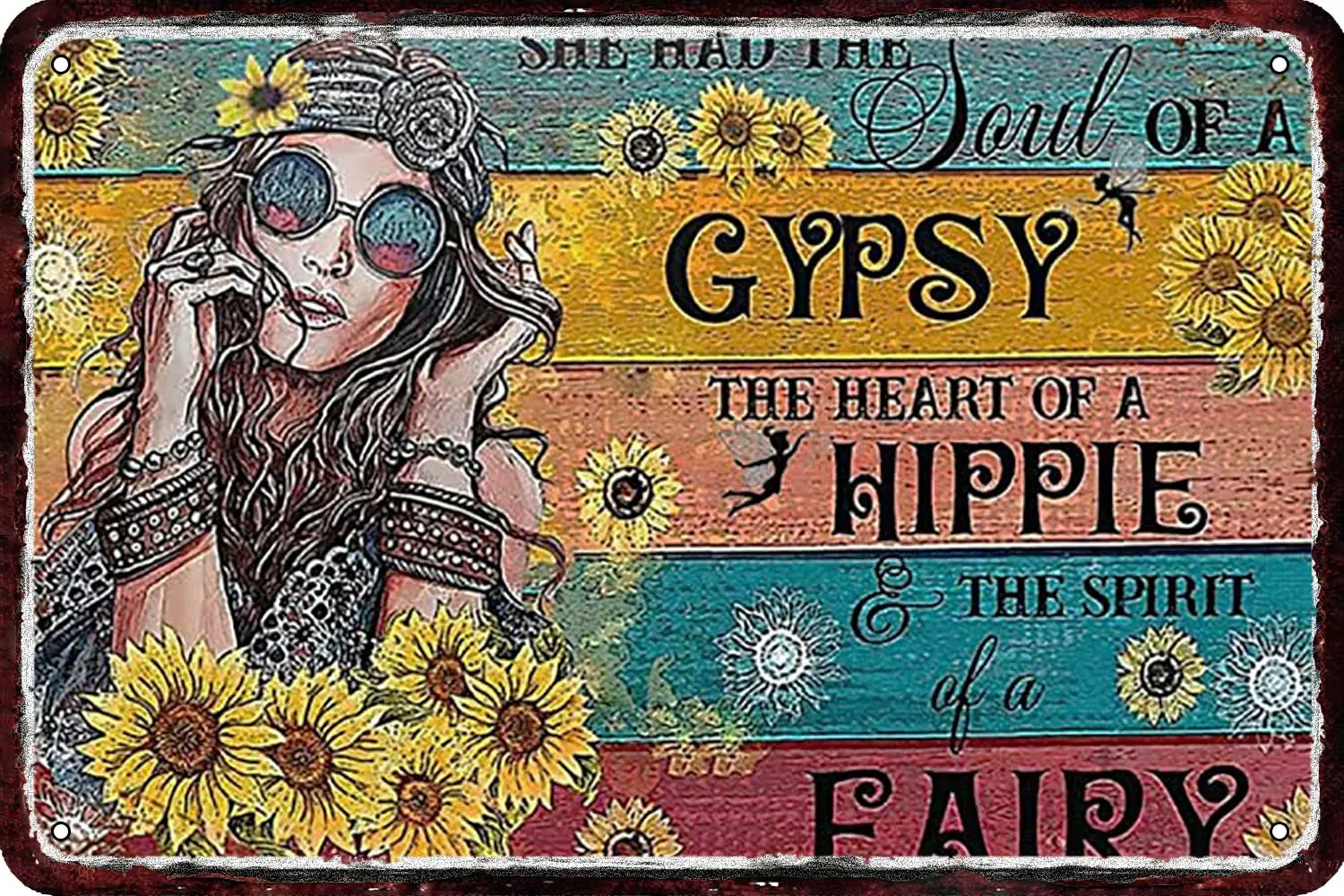 She-Had-The-Soul-Of-A-Gypsy-The-Heart-Of-A-Hippie-Vintage-Metal-tin ...