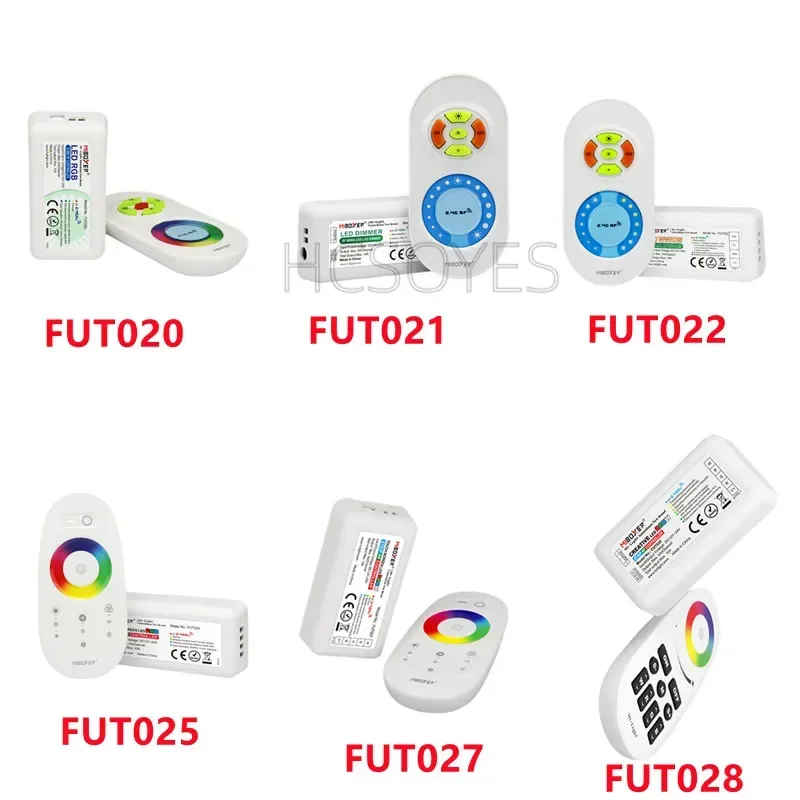 MIBOXER Brightness adjust Remote 2.4GHz LED Controller Kits FUT020 RGB ...