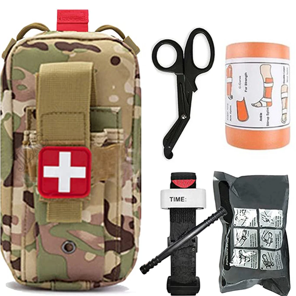 Tactical First Aid Kit Medical Pouch Tactical Scissors Emergency ...