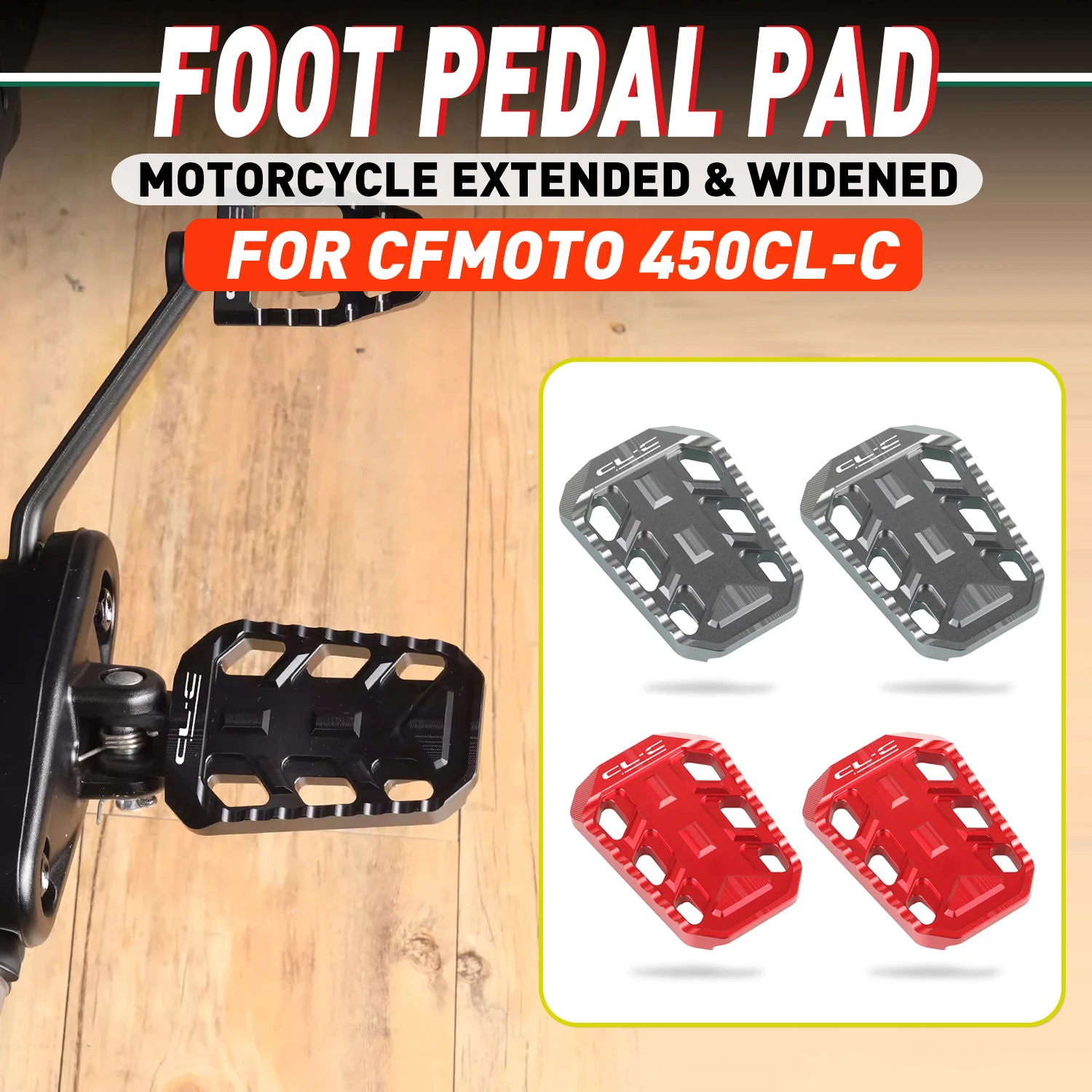For-CFMOTO-450CL-C-450CLC-450-CLC-Motorcycle-Front-Foot-Pedal-Extension ...
