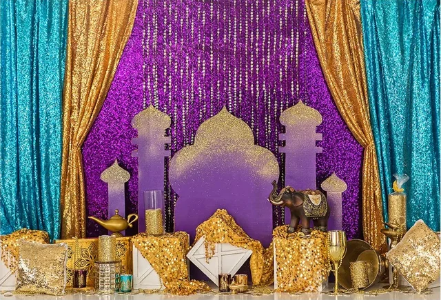 Jasmin Backdrop Photography Aladdin Happy Birthday Party Background ...