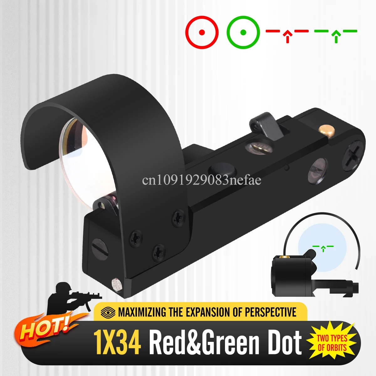 OKP-7 SVD 1x34 mira réflex mira telescópica táctica ОКП-7 rojo verde ...