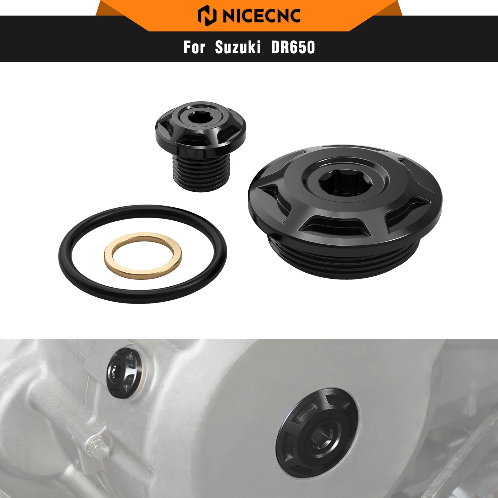For Suzuki DR650S DR650SE 1996-2025 Engine Timing Cover Plug Crankshaft ...