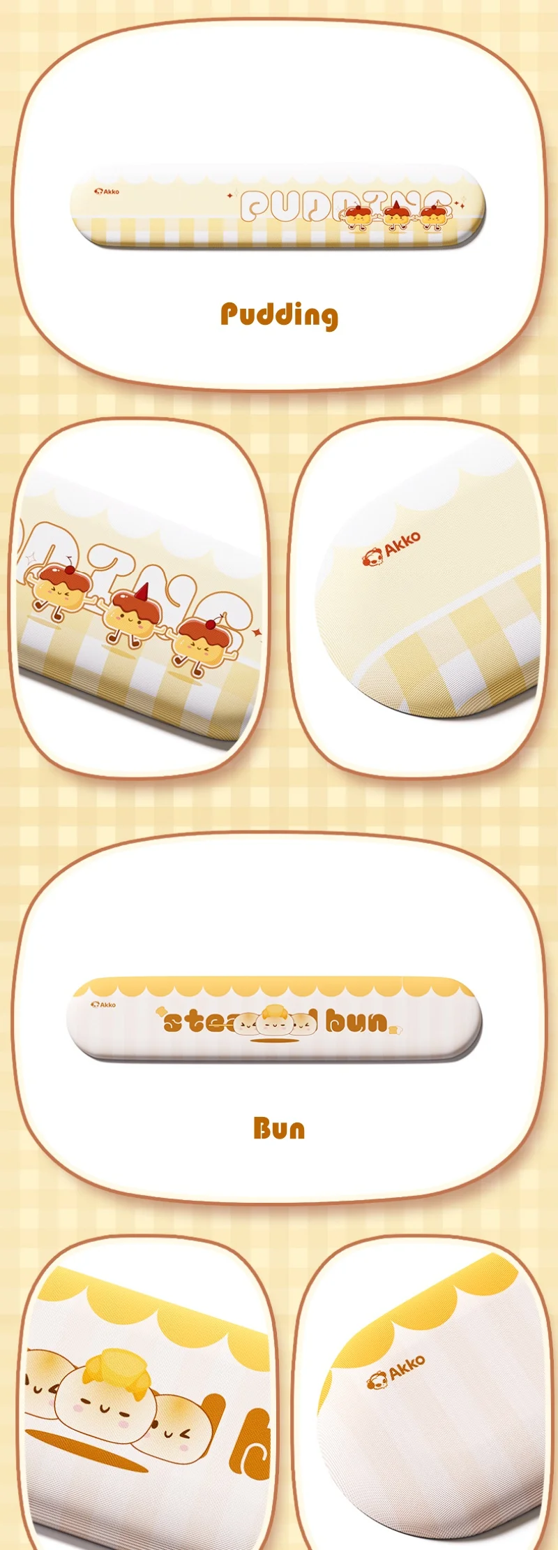 Подставка для запястий Akko Pudding Buns | AliExpress
