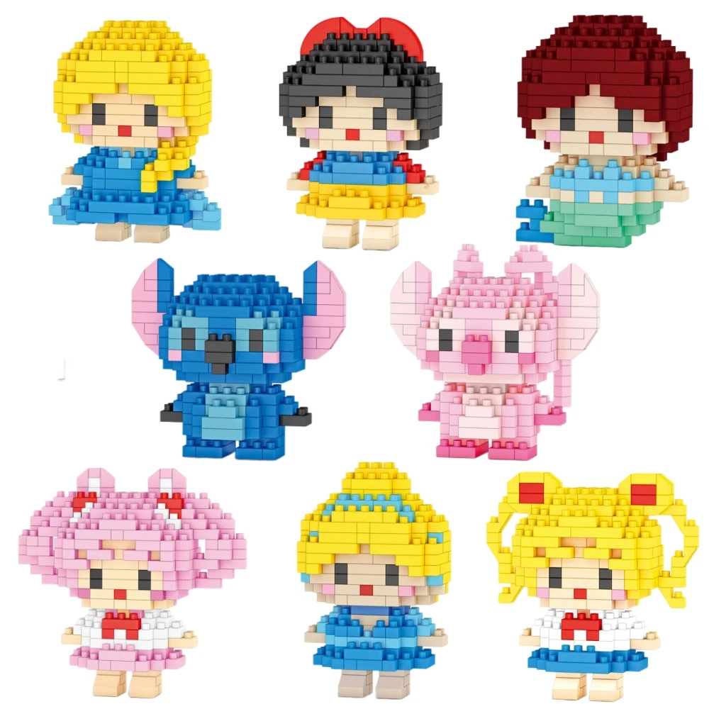 Cute-Princess-Micro-Building-Blocks-Anime-Mini-Bricks-Figures-Toys-For ...