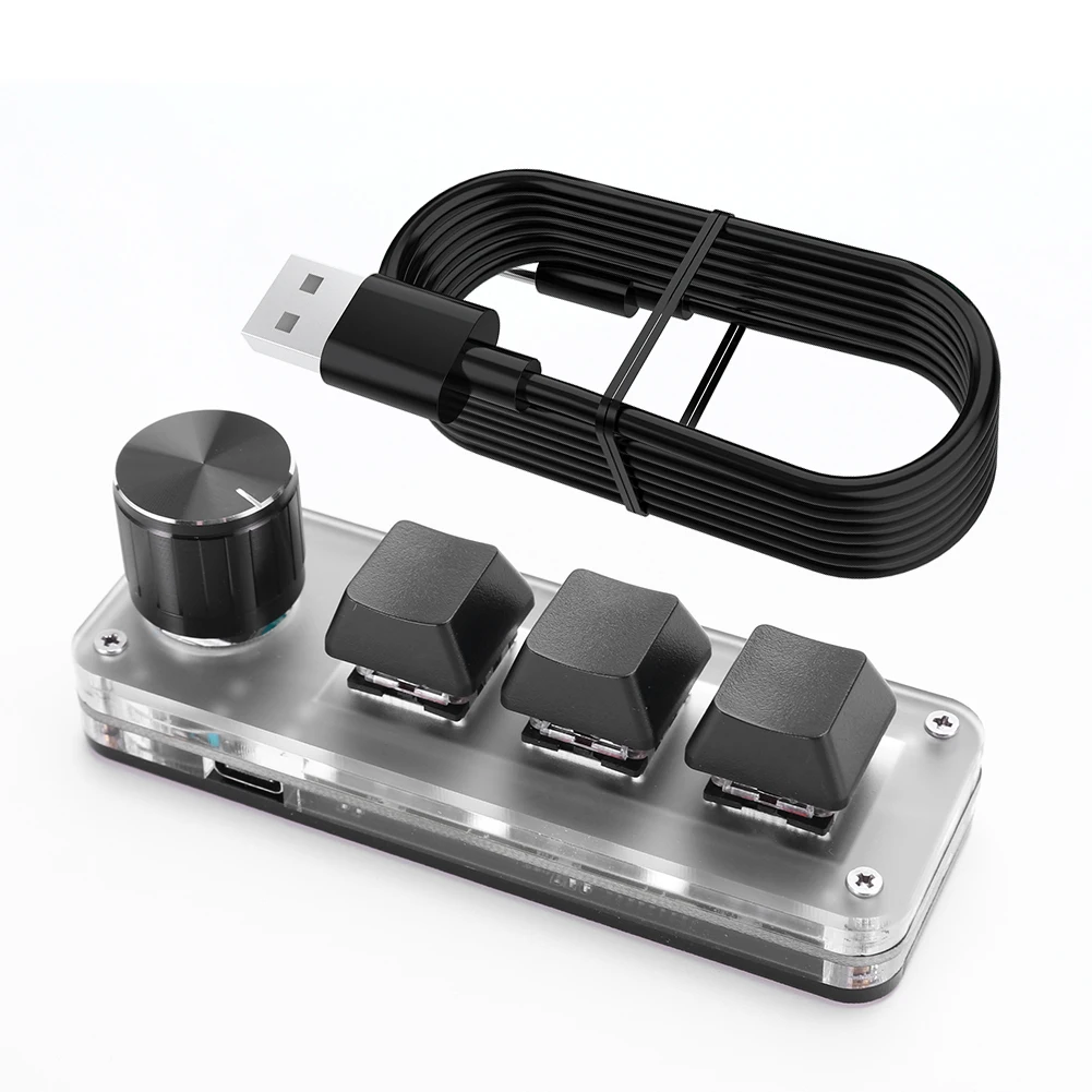 3-Key-1-Knob-4-Keys-RGB-Macro-Custom-Keyboard-Programmable-Mechanical ...