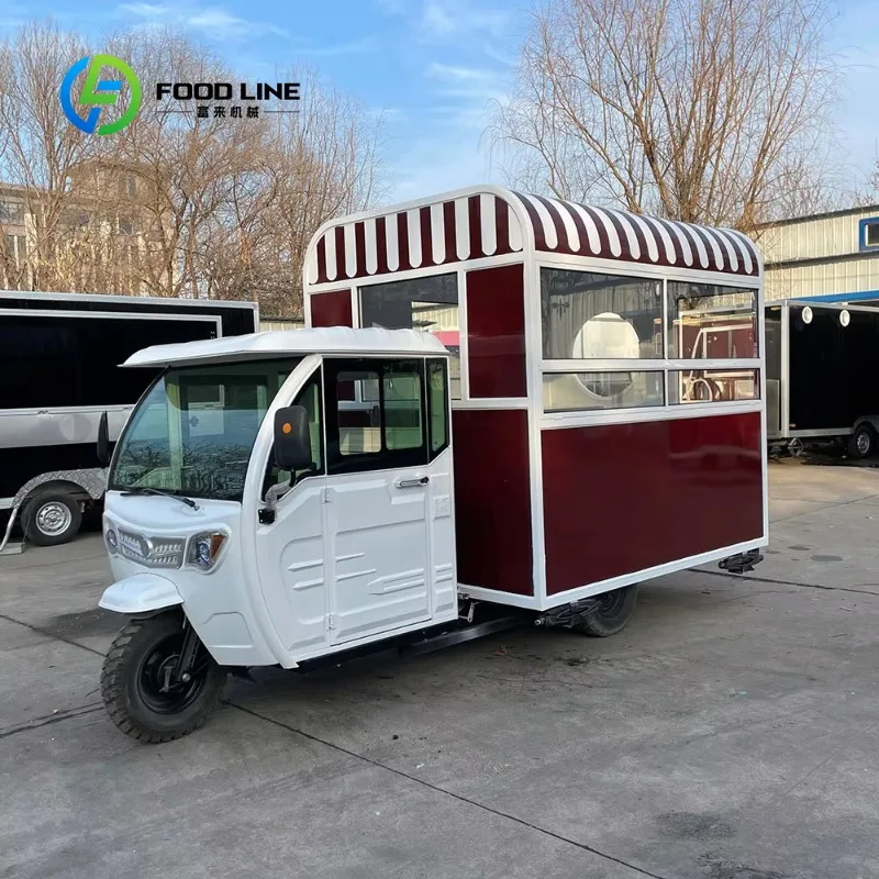 Custom mobile electric tricycle food trailer truck 3-wheel food truck ...