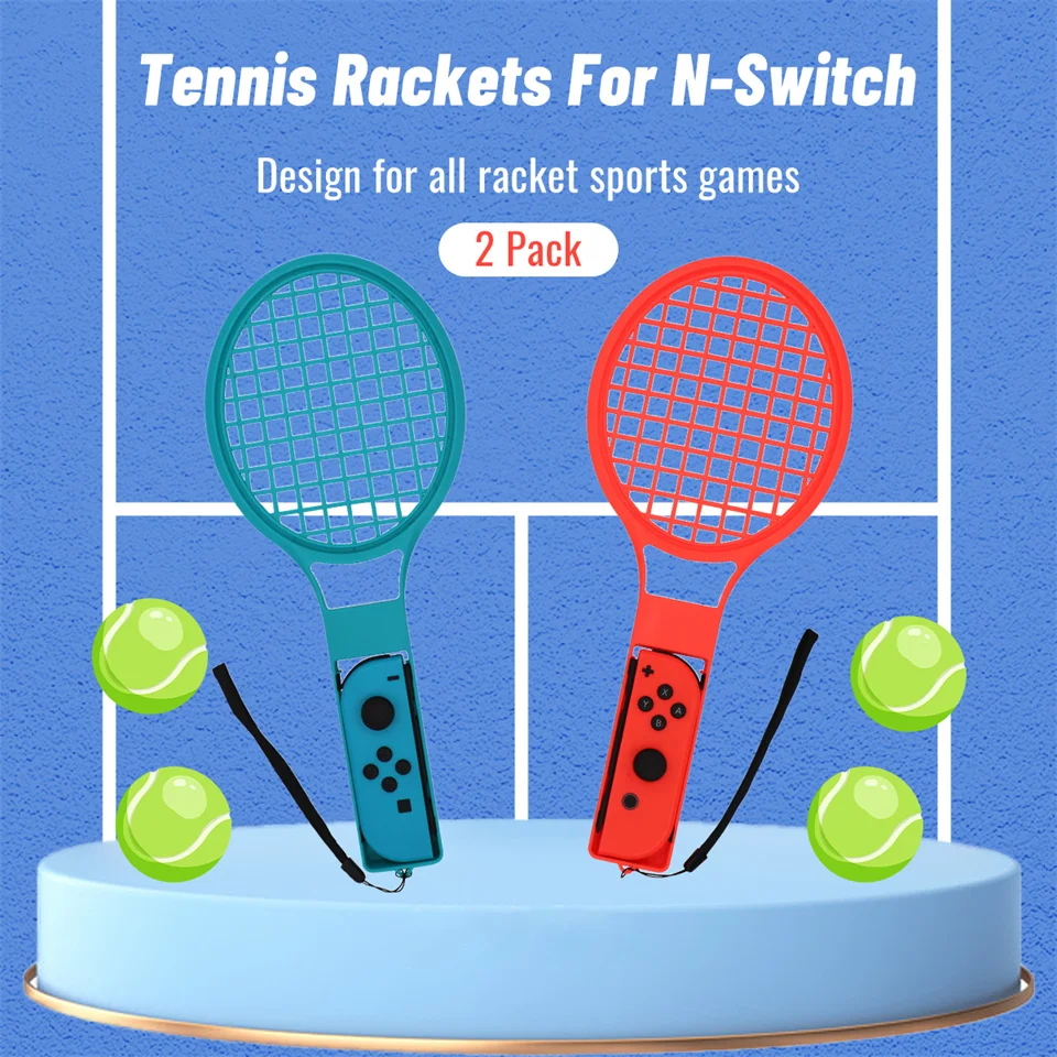 Tennis-Racket-For-Nintendo-Switch-Oled-Joy-Con-Handle-Holder-Controller ...
