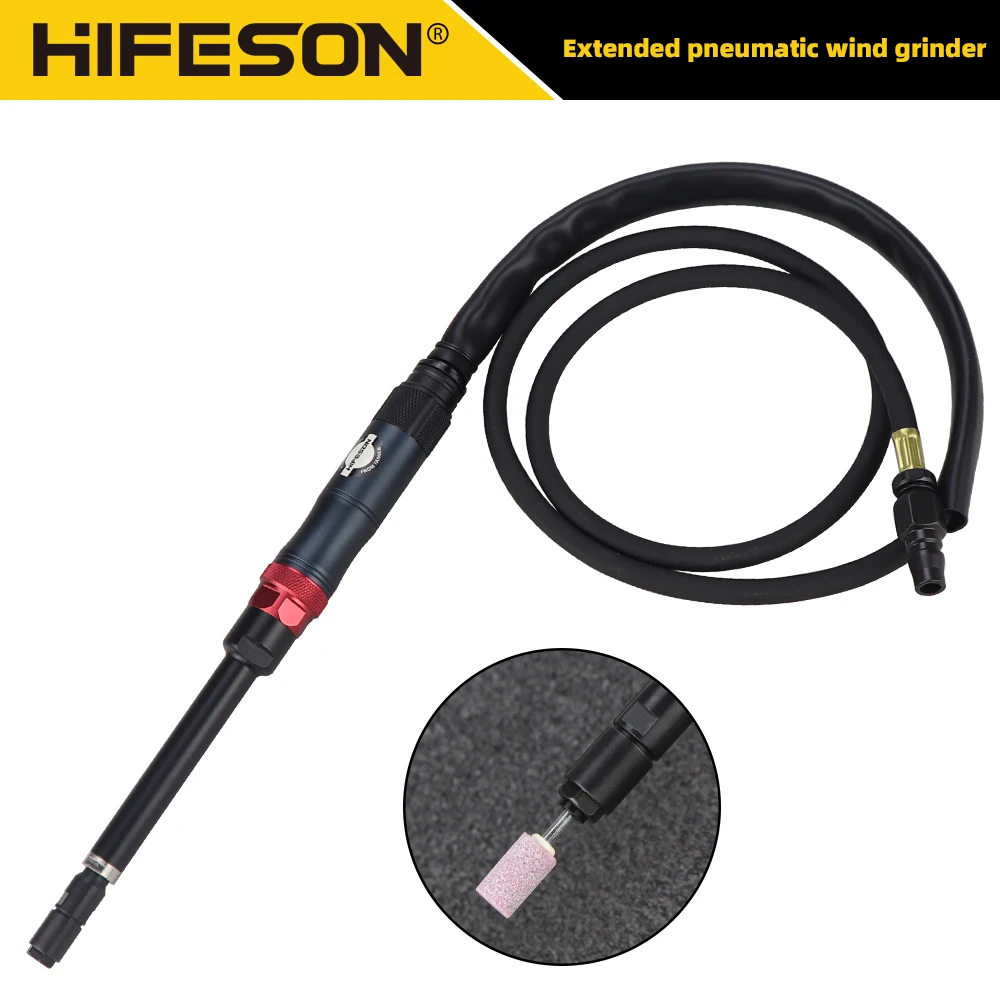 HIFESON 290mm Extended Air Micro Die Grinder Kits Pneumatic Grinding ...