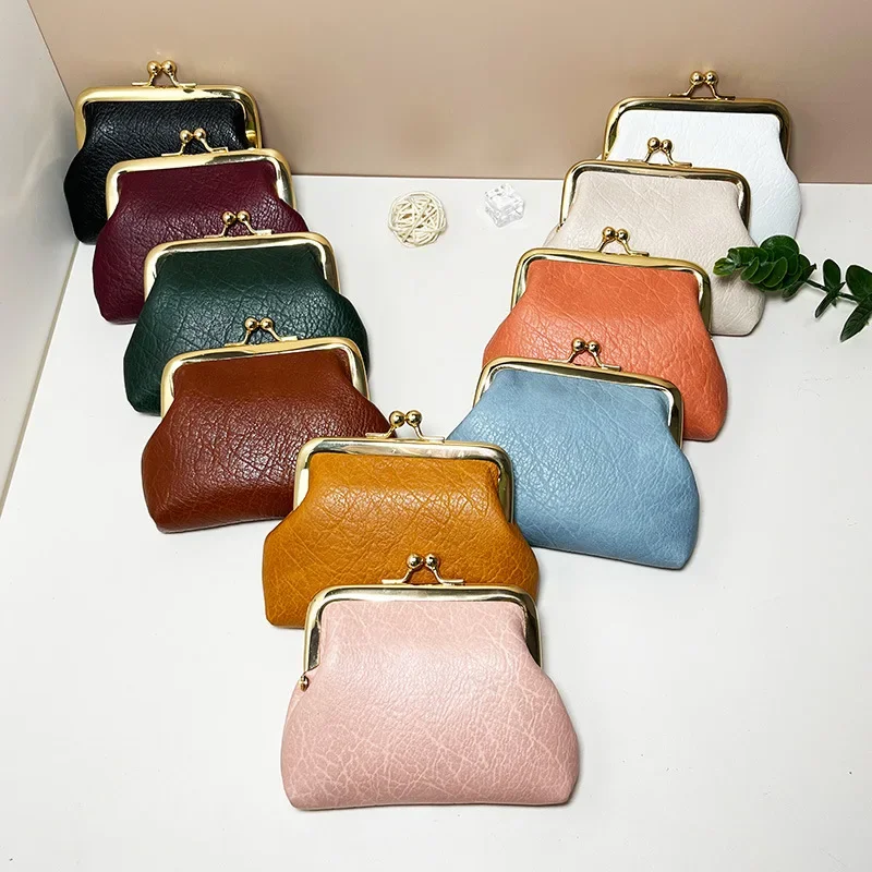 New PU Leather Coin Purse Small Coin Card Pouch Mini Wallet Purse ...