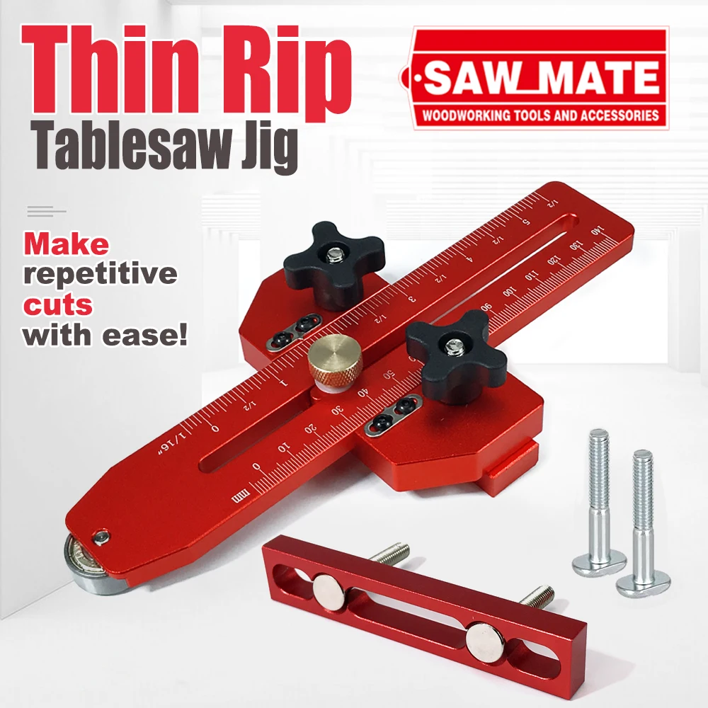 Safety Table Saw Jig Thin Rip Jig for Making Repetitive Narrow Thin ...