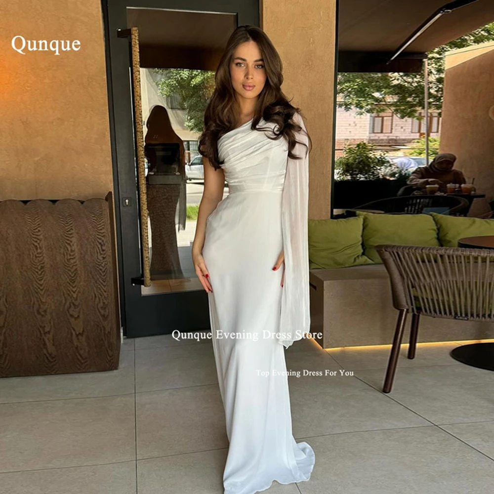 Qunque-Ivory-Mermaid-Prom-Dresses-With-Shawl-Sleeves-Saudi-Arabia-Women ...