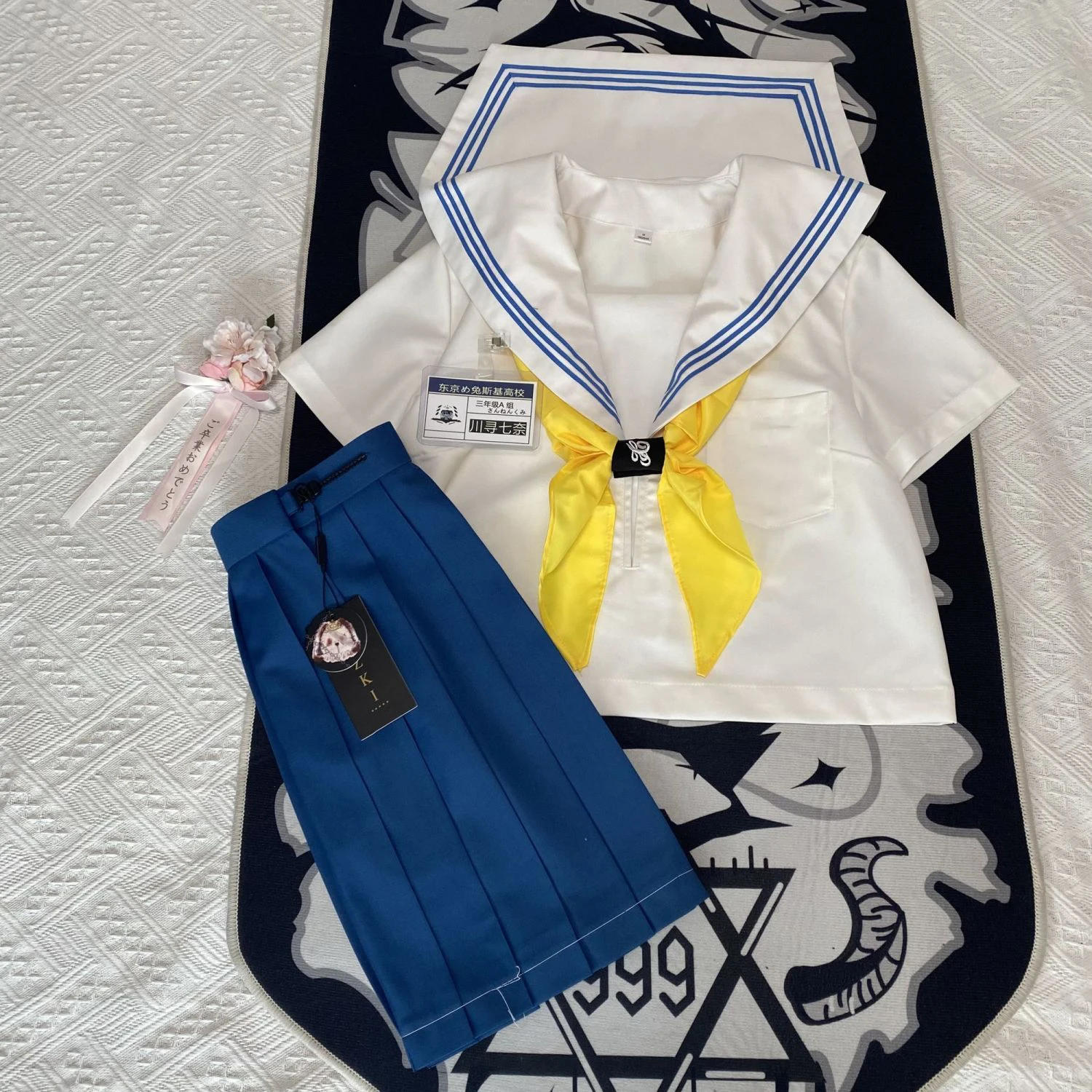 Basic-Jk-Blue-Three-Lines-White-Sailor-Suits-Japanese-School-Uniforms ...
