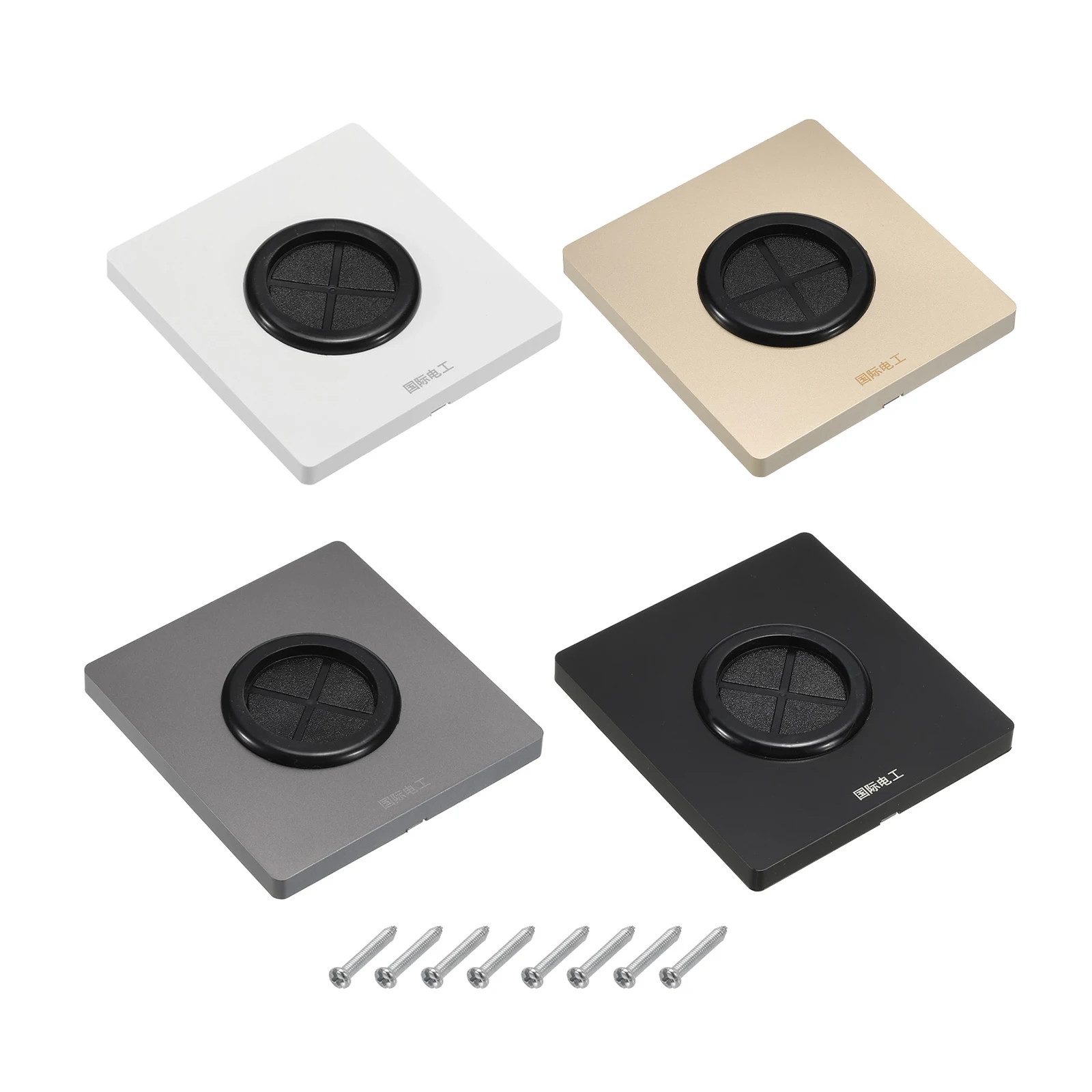 2Pcs-86-Type-Wall-Blank-Panel-With-Outlet-Hole-Decorative-Cover-Cable ...