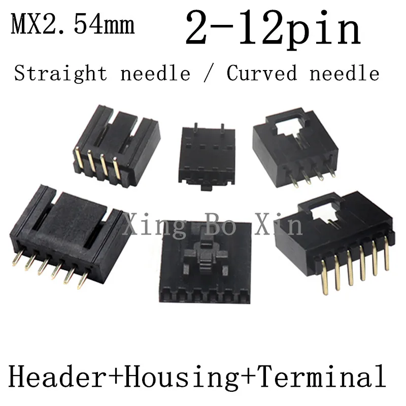 20set Mx2.54mm Tjc8 2p 3p Dupont Connector Single Row With Belt Buckle ...