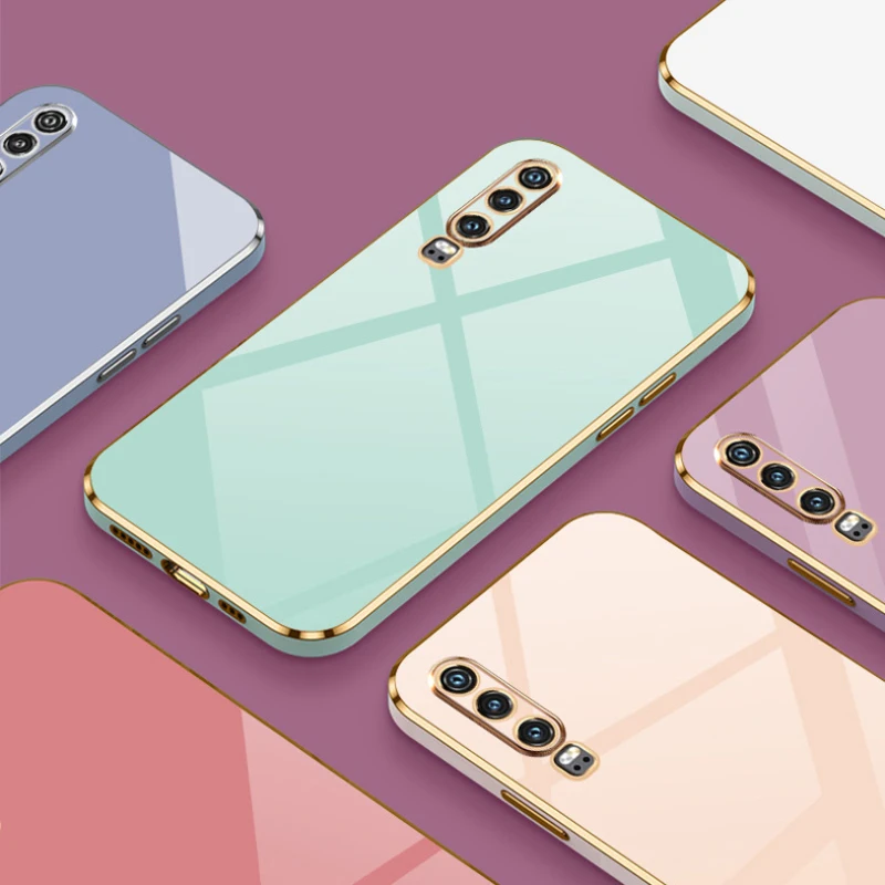 For Huawei P30 Case Luxury Square Plating ELE-L29, ELE-L09, ELE-L04 ...