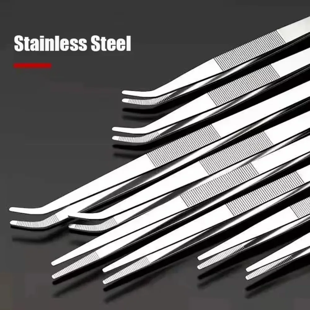 Multifuctional-Stainless-Long-Tongs-Non-sliSteel-Elbow-Tweezers ...