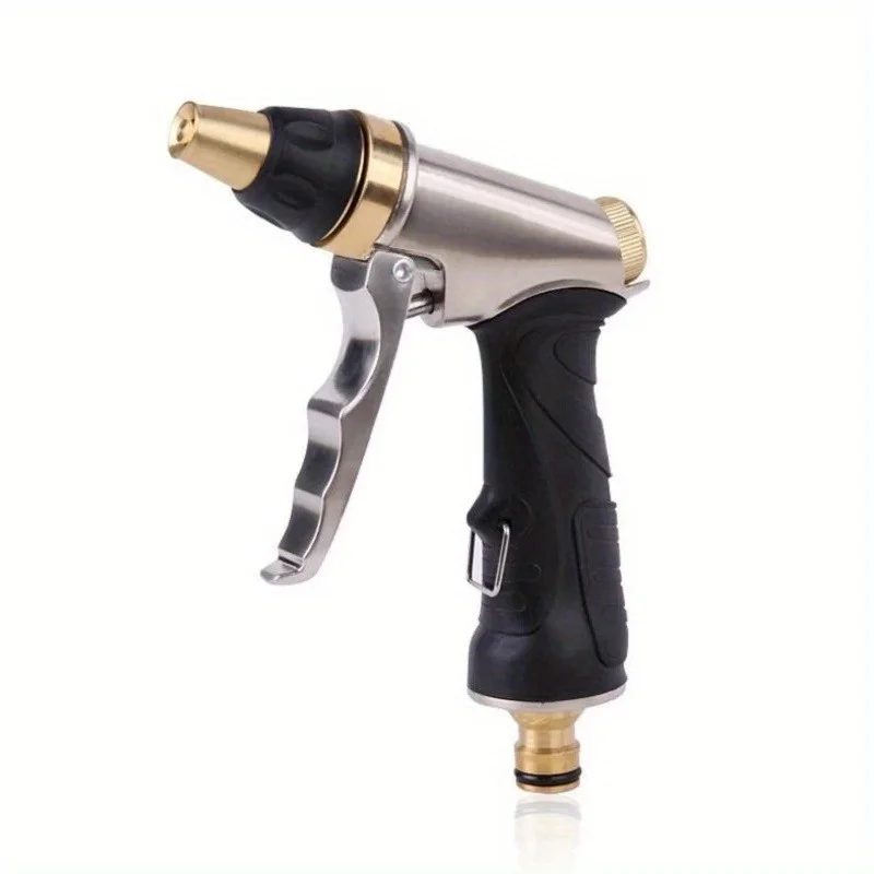 Garden Hose Nozzle Brass Watering Gun Flush Home High Pressure Cleaning ...