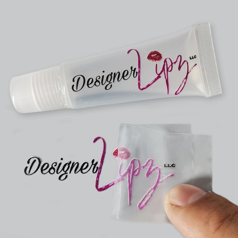45x20mm-100pcs-Custom-Brand-Logo-Gloss-Finish-Vinyl-UV-Transfer-3D ...