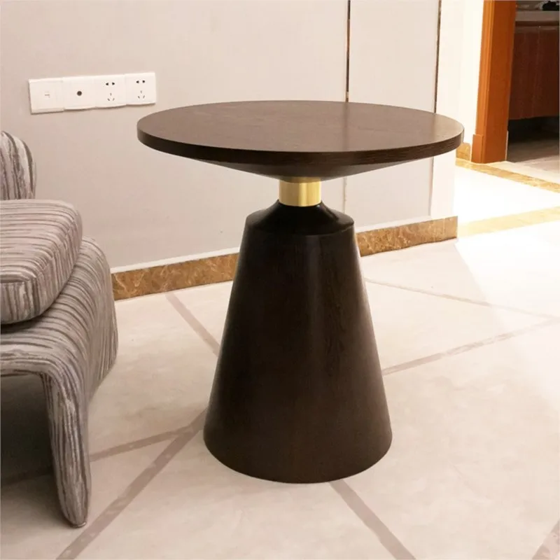 Modern Solid Wood Small Round Table Coffee Table Living Room Furniture ...