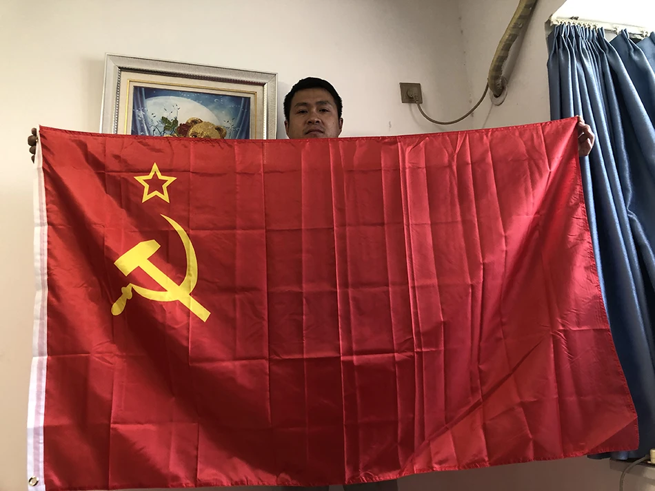 SKY FLAG Red CCCP Flag 90x150CM Union of Soviet Socialist Republics ...