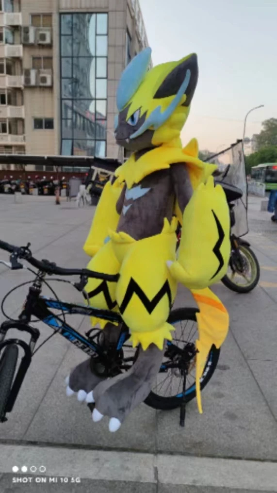 2023-New-Pokemon-160cm-Large-Standing-posture-Zeraora-Plush-toy-High ...