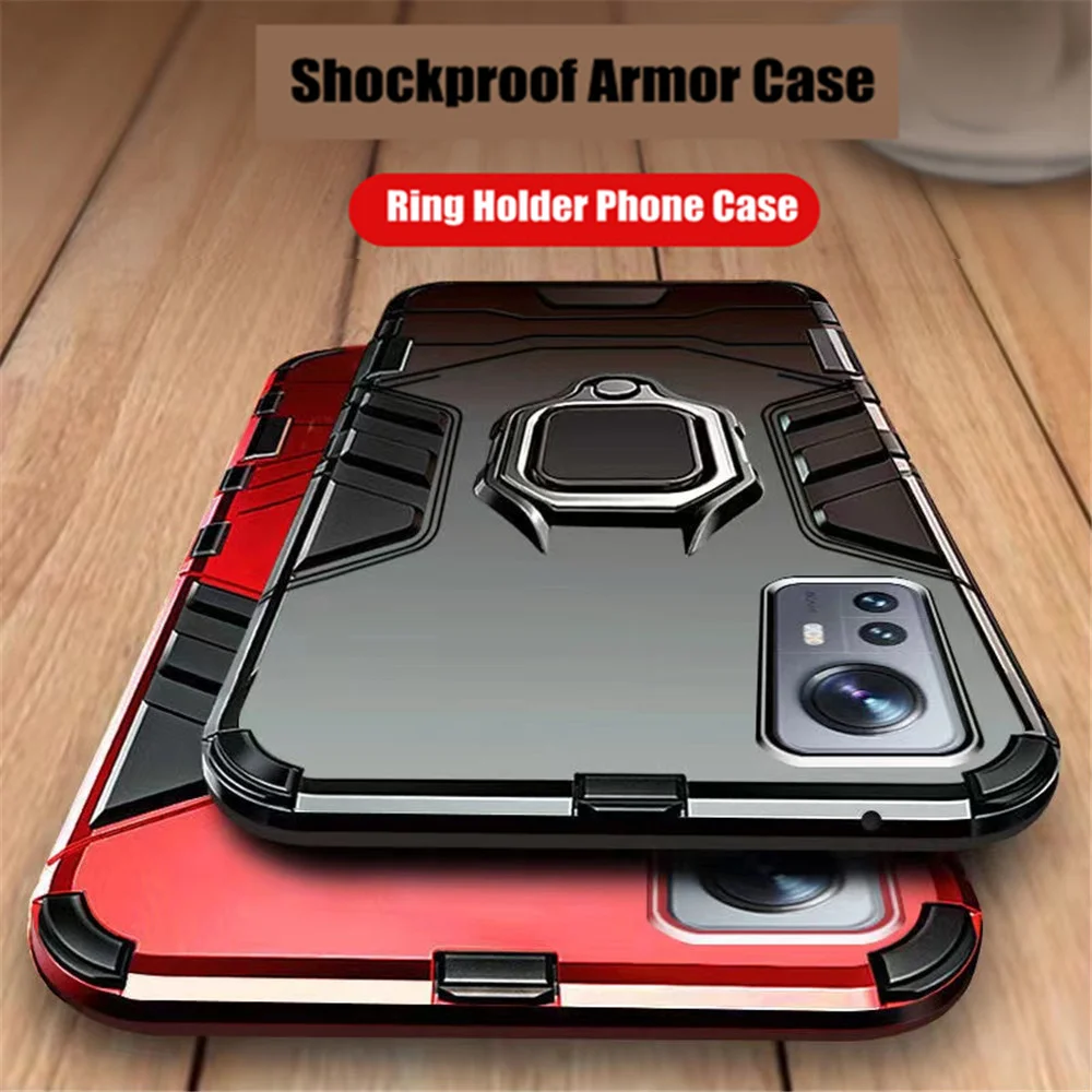 Funda con anillo para Xiaomi 12 Lite, carcasa con soporte para el dedo ...