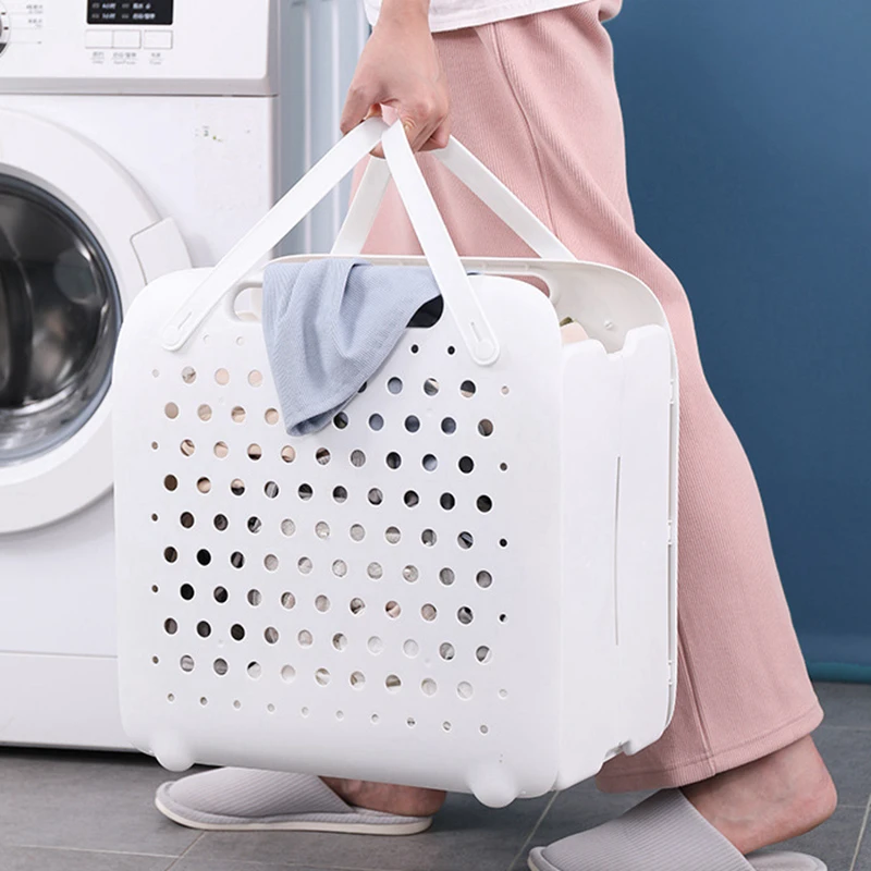 Dirty-Clothes-Storage-Basket-Foldable-Plastic-Organizer-Basket ...