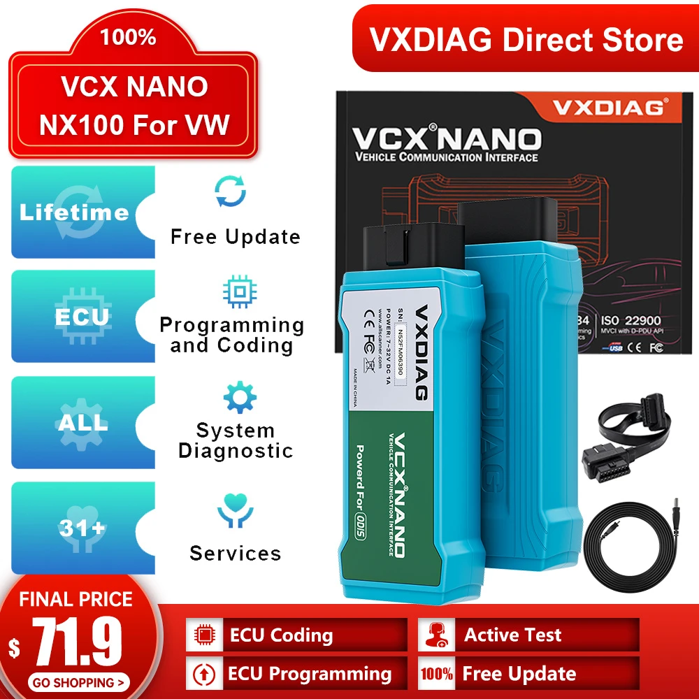 Vxdiag Vcx Nano For Vw All System Diagnostic Tools For Audi For Skoda ...