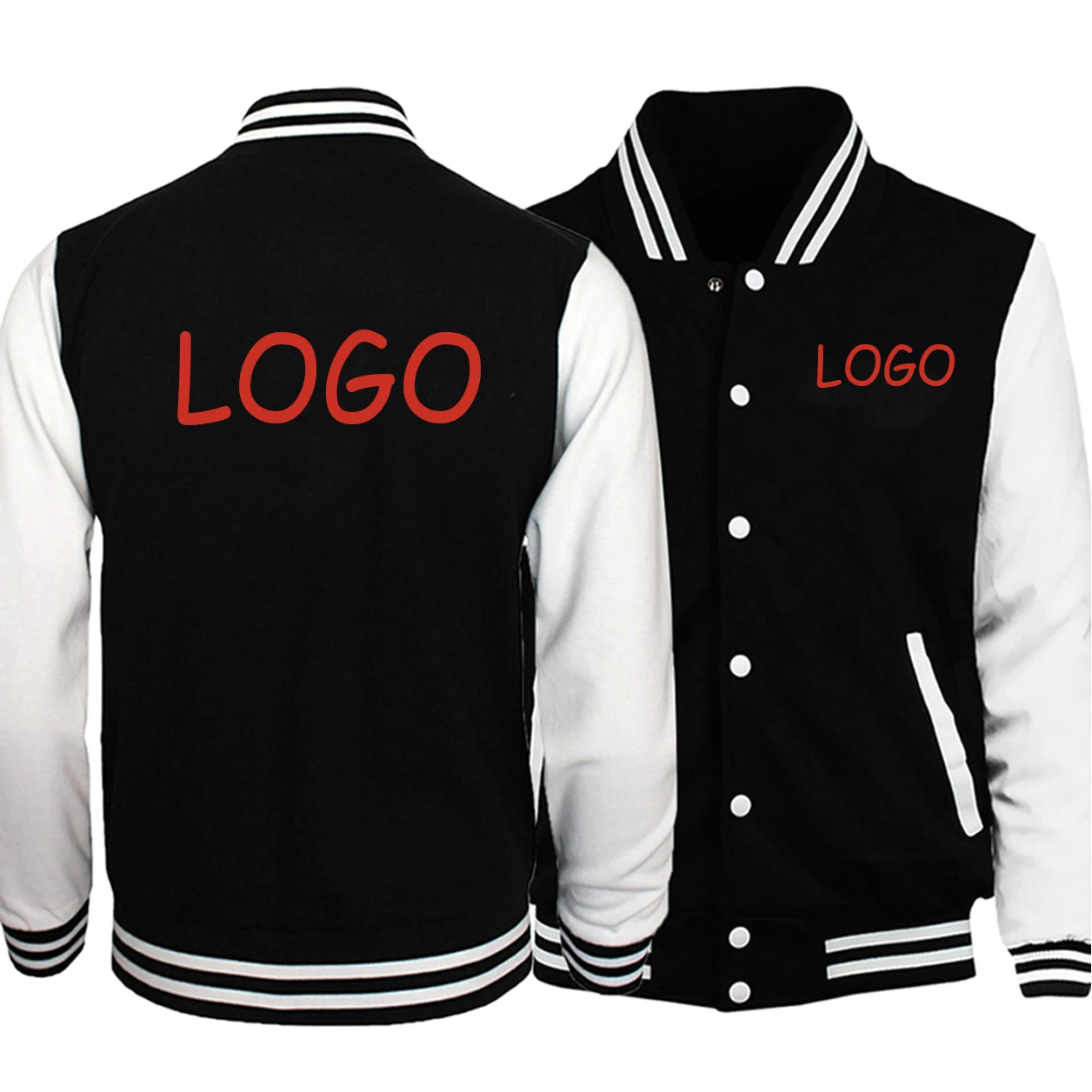 Custom The Logo/Word Jacket Loose Black Clothes DIY Pattern Men ...