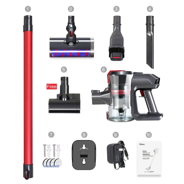 Dibea D008 Pro 2 in 1 무선 강력한 흡입 진공 청소기