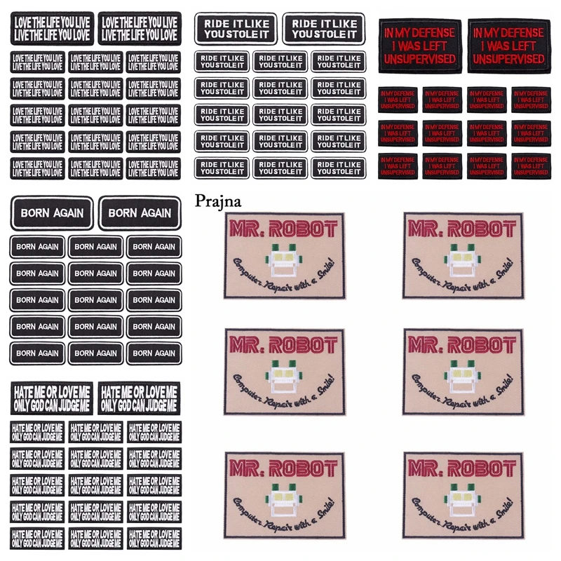 Prajna-Wholesale-Space-MR-Robot-Patch-Anime-Iron-On-Cheap-Embroidered ...