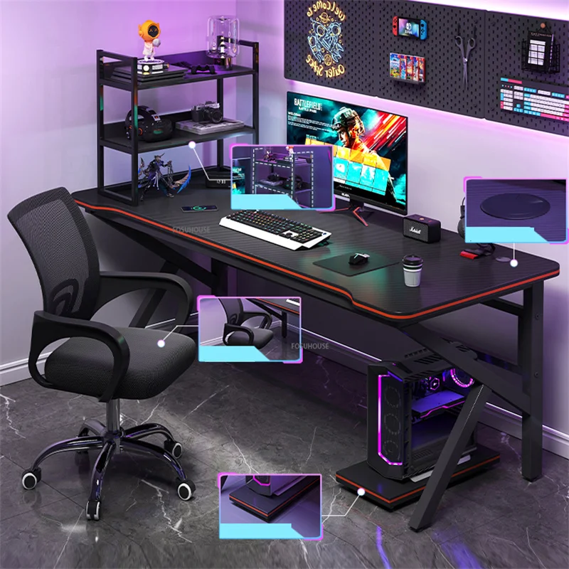 Professional-Carbon-Fiber-Gaming-Table-Home-Office-Desk-Simple-Laptop ...