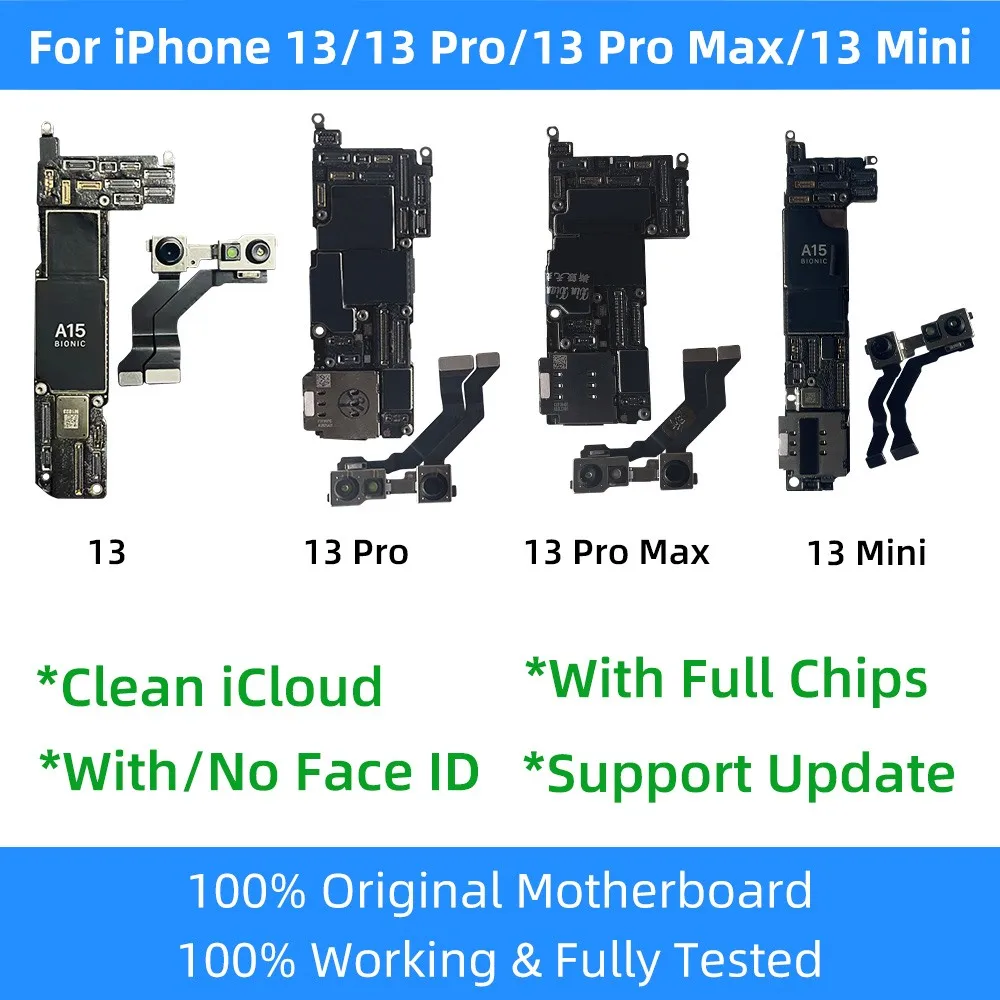 Placa base Original para iPhone 13 pro max con identificación facial ...